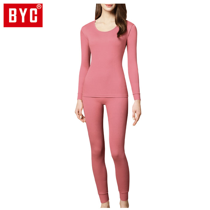 BYC 여성 내복 베이직 상하세트 S5023 인디언핑크 - 온채널