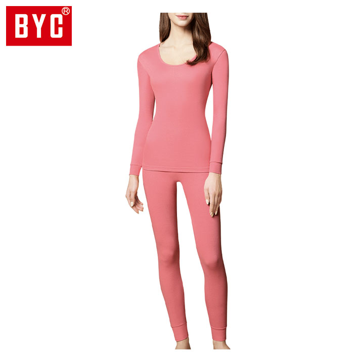 BYC 여성 내복 베이직 상하세트 S5023 핑크피치 - 온채널